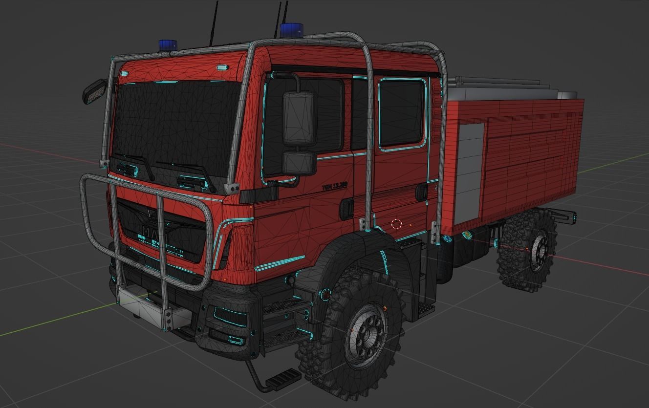 MAN TGM 13 290 Firetruck 3D model | CGTrader
