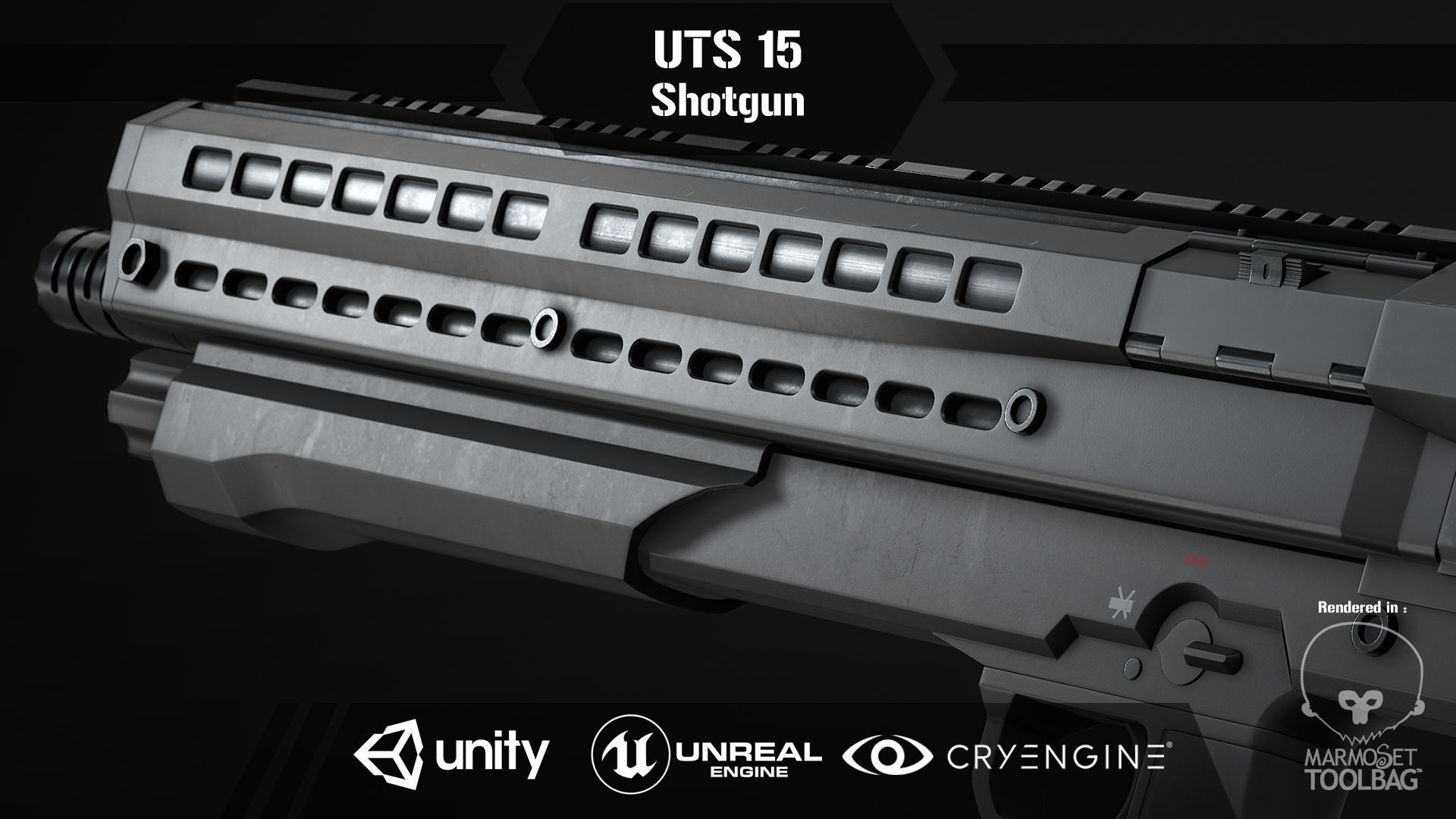 3D model UTS 15 Shotgun VR / AR / low-poly | CGTrader