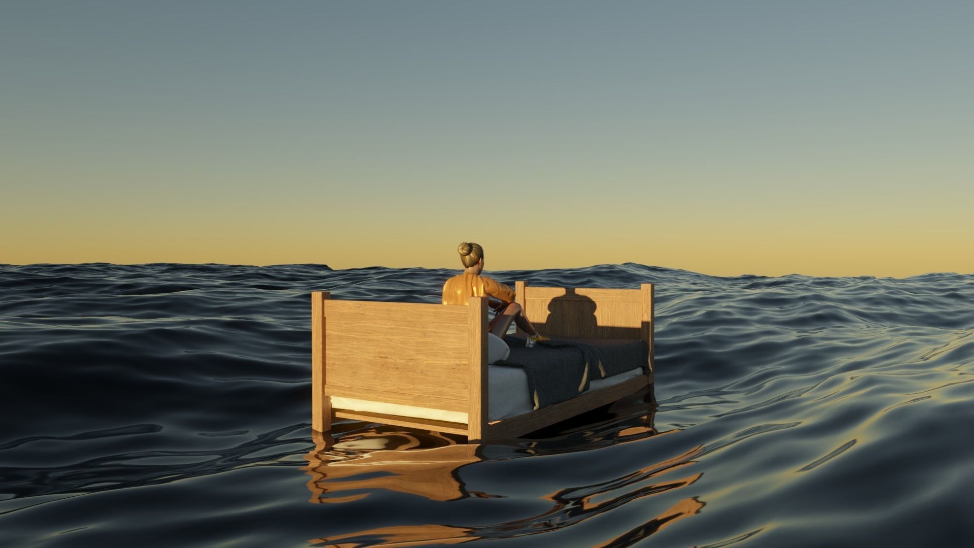 Ocean Scene 3D model animated | CGTrader