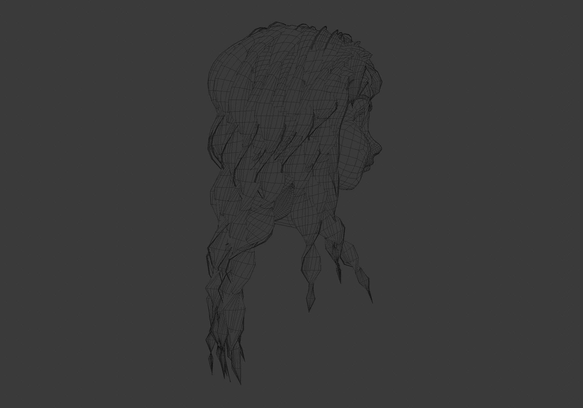 wavy cartoon hairstyle 3D model | CGTrader