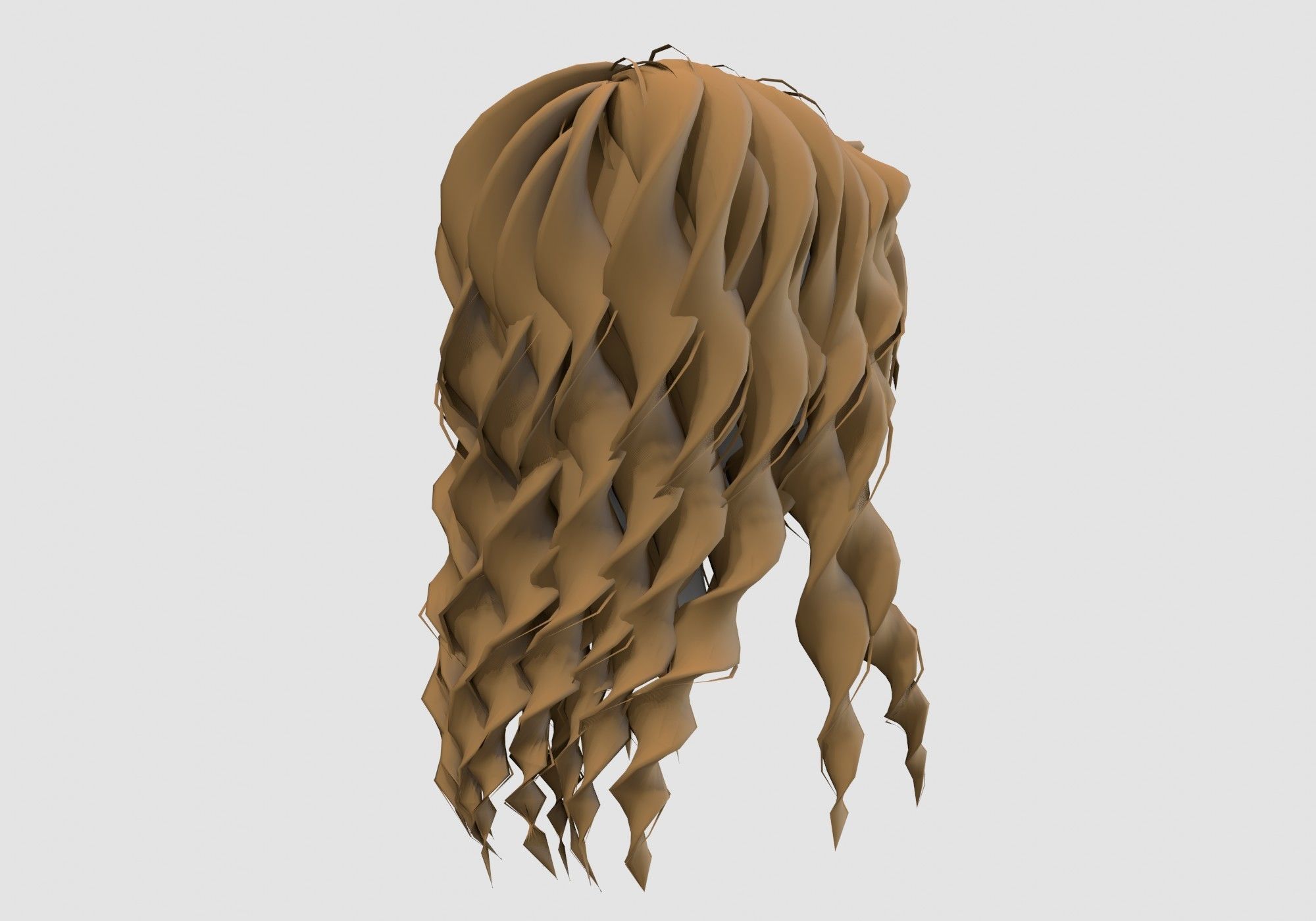 curly female hairstyle 3D model | CGTrader