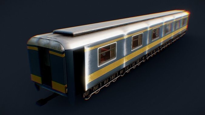3D model Train Railroad Car With Interior VR / AR / low-poly | CGTrader