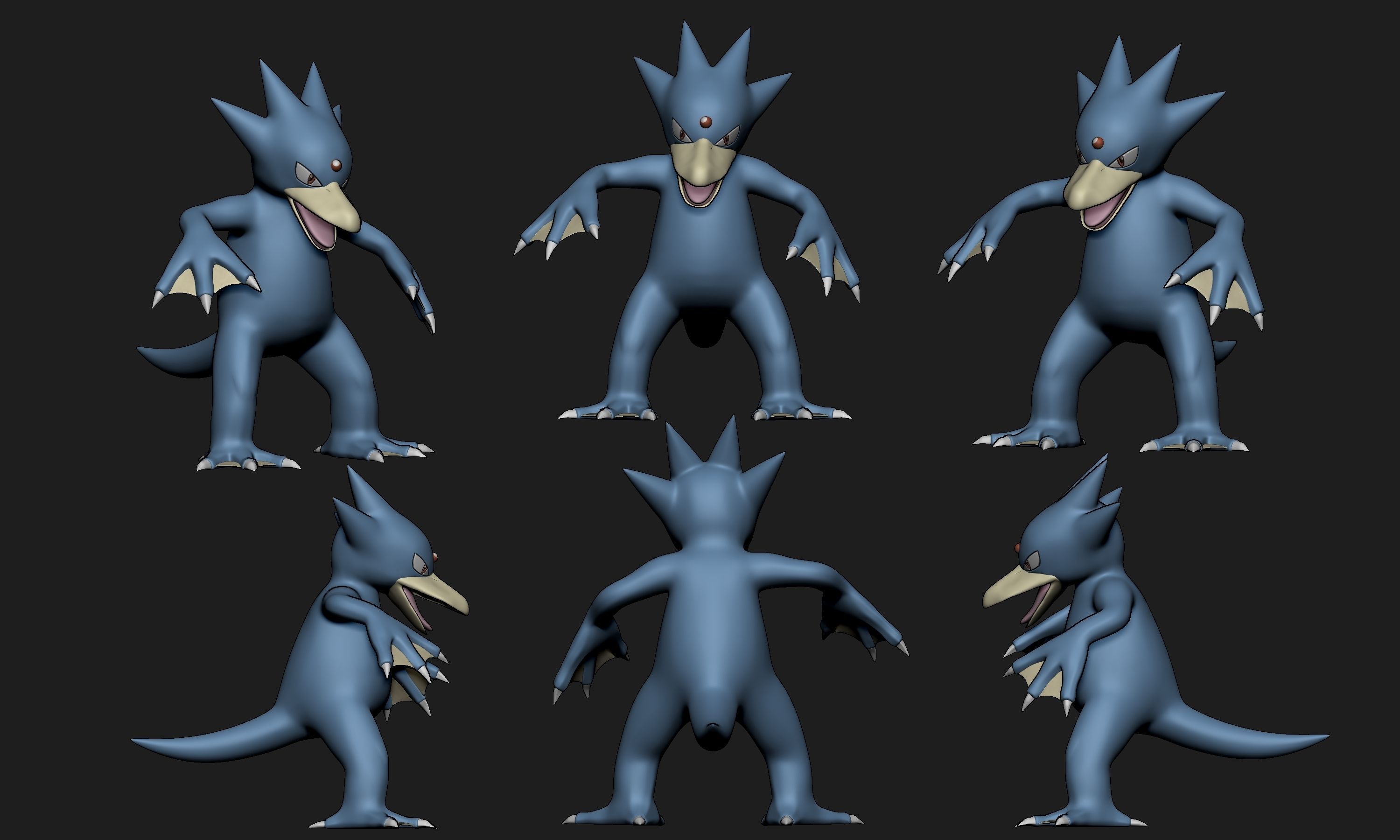 Pokemon - Psyduck and Golduck with 2 different poses each 3D model 3D ...