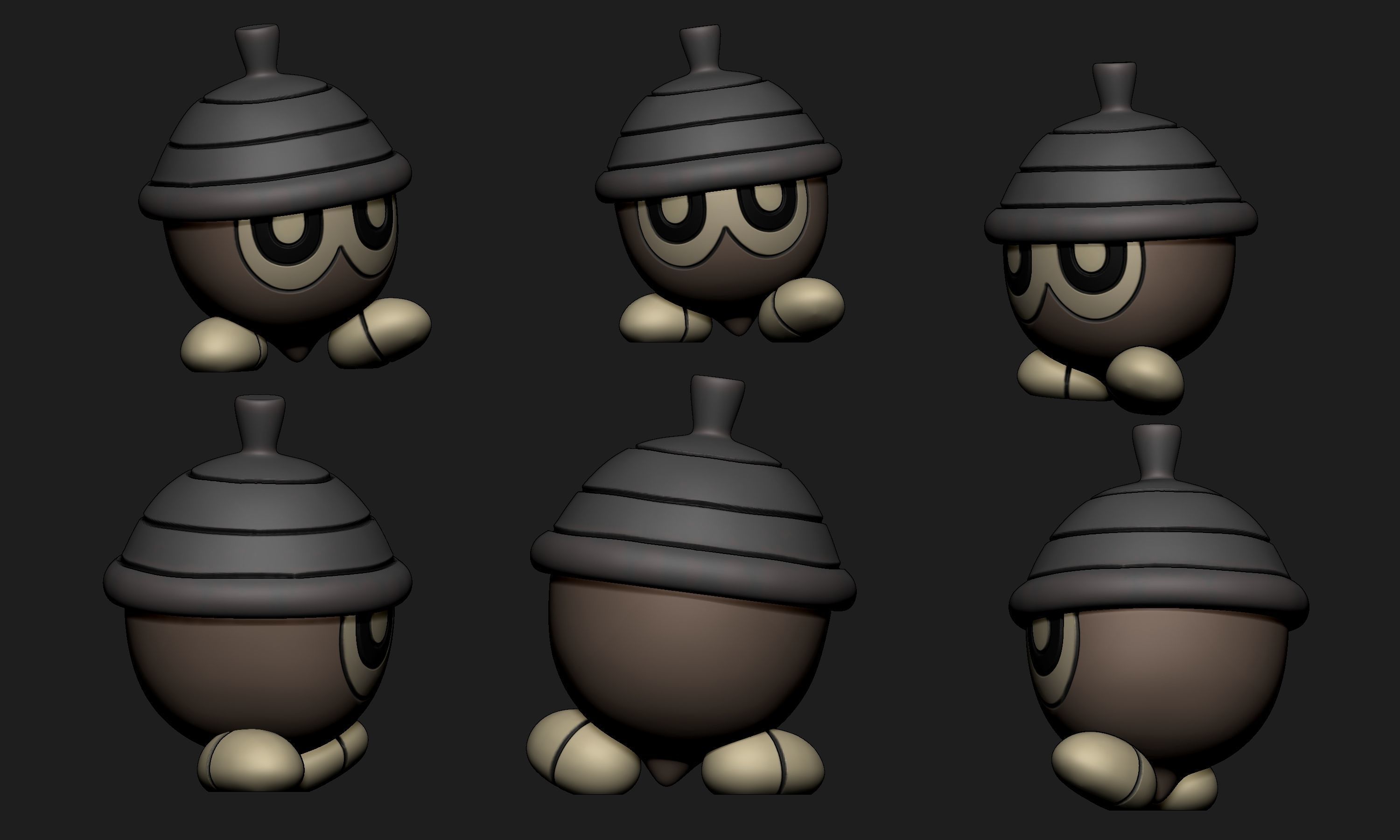 Pokemon - Seedot with 2 different poses 3D model 3D printable | CGTrader
