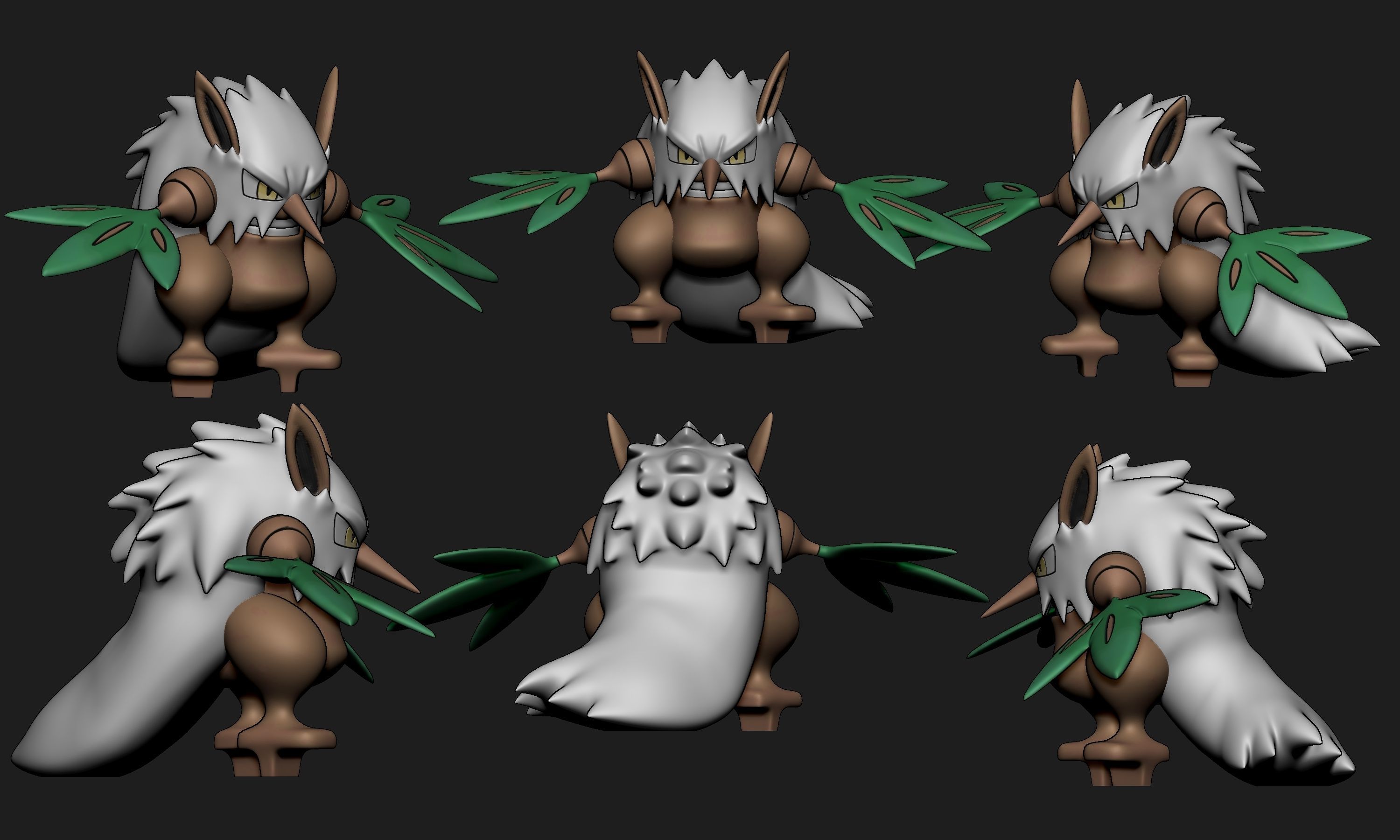 Pokemon Shiftry With 2 Different Poses 3d Model 3d Printable Cgtrader