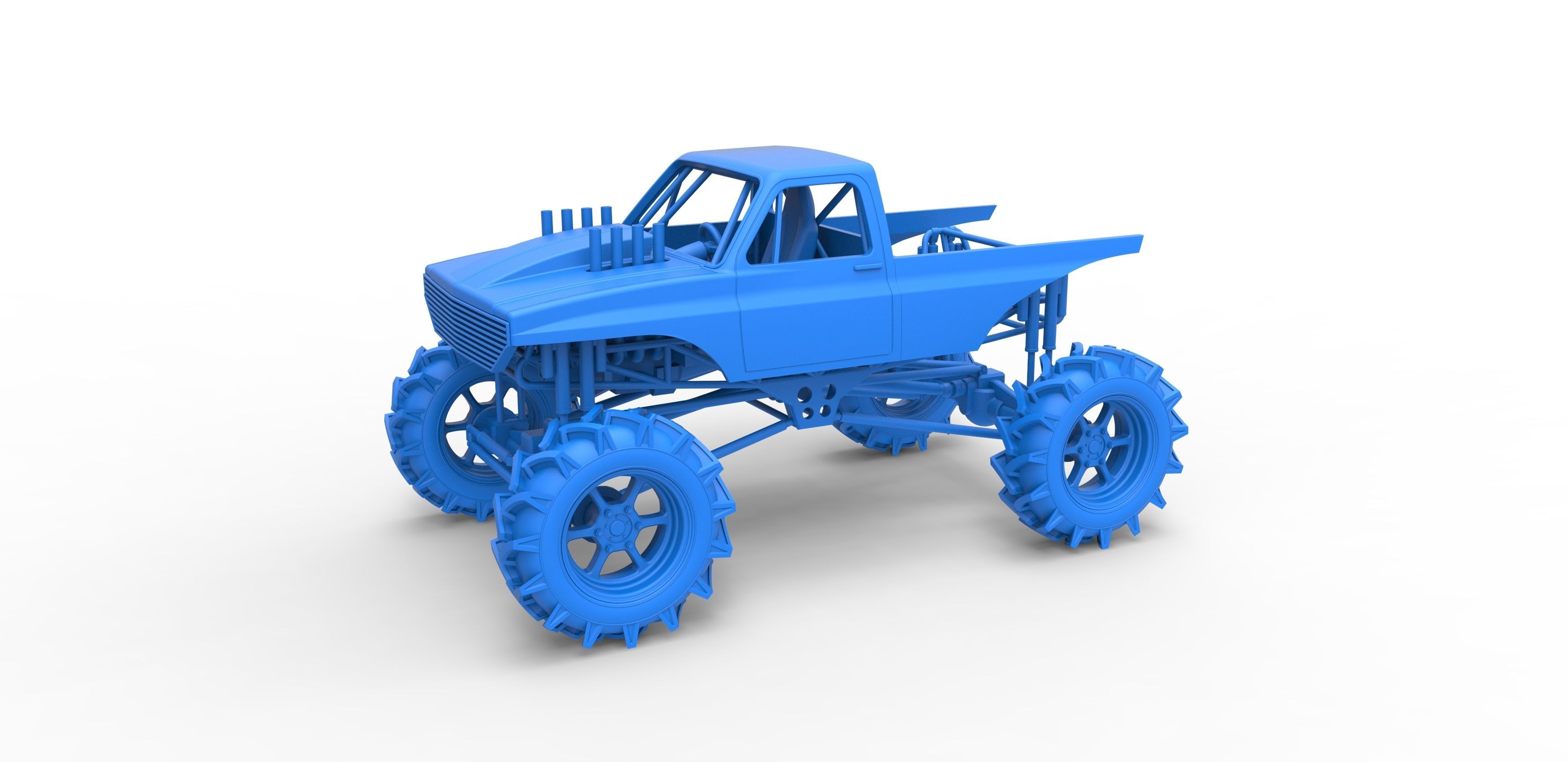 Diecast Mud truck 2 Scale 1 to 25 3D model 3D printable | CGTrader