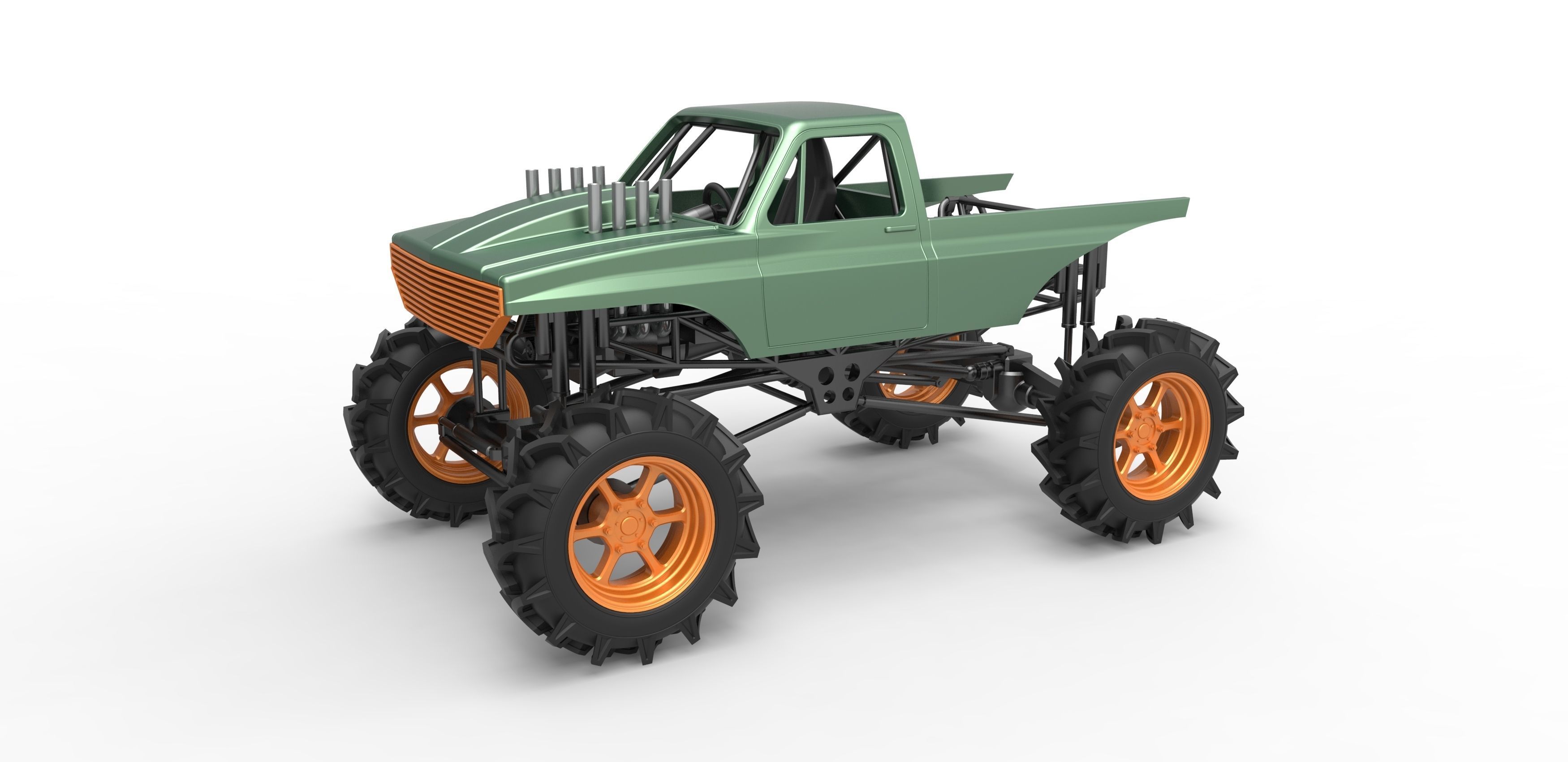 Diecast Mud truck 2 Scale 1 to 25 3D model 3D printable | CGTrader