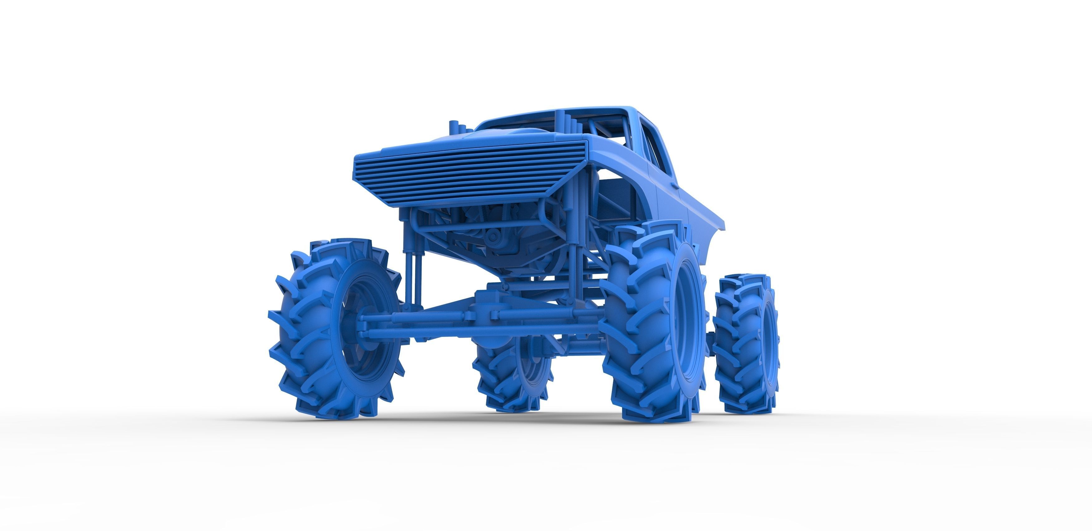 Diecast Mud truck 2 Scale 1 to 25 3D model 3D printable | CGTrader