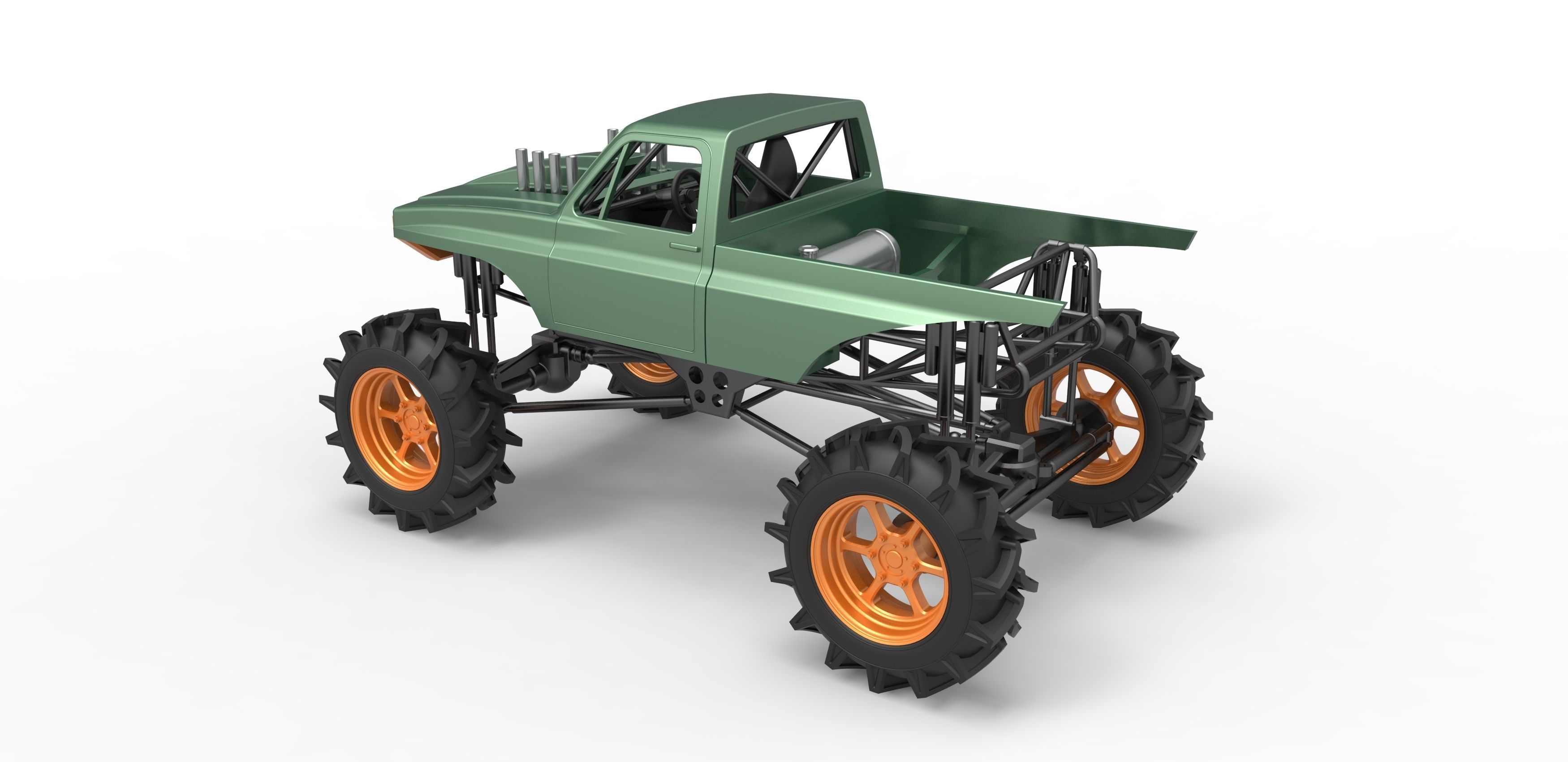 Diecast Mud truck 2 Scale 1 to 25 3D model 3D printable | CGTrader