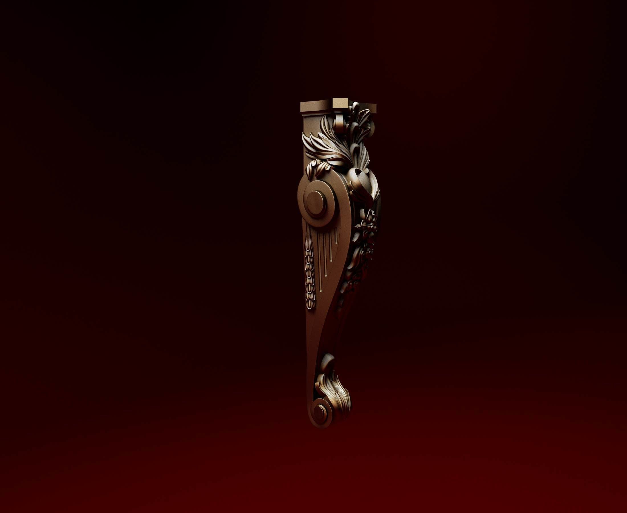 Corbal ornate metal bracket 3D model | CGTrader