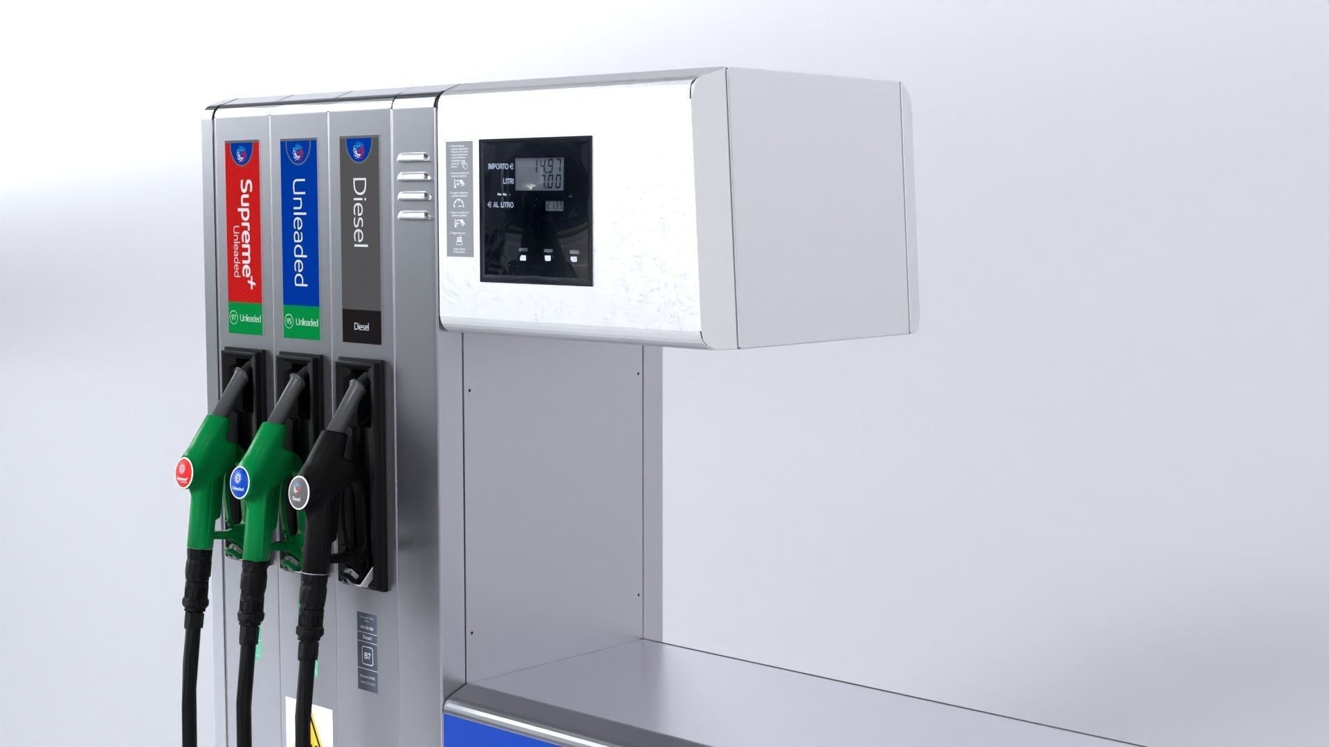 Fuel Dispenser ExxonMobil Brand 3D model | CGTrader