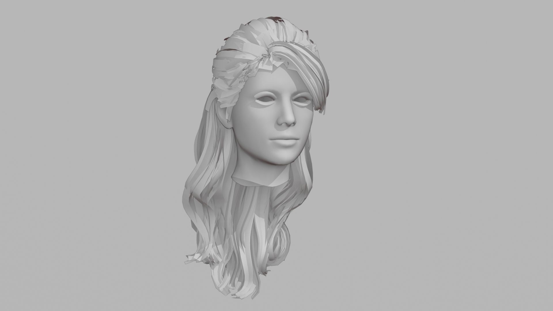 Realistic Female Hair 3D model | CGTrader