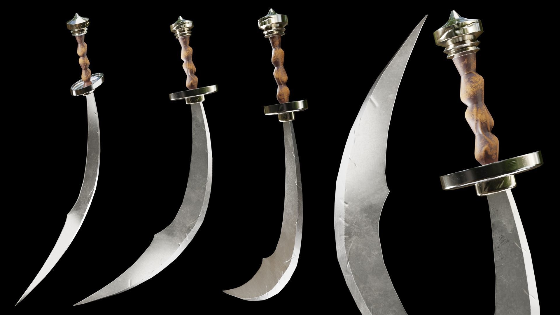 3D model PBR Arabic Sword Pack VR / AR / low-poly | CGTrader