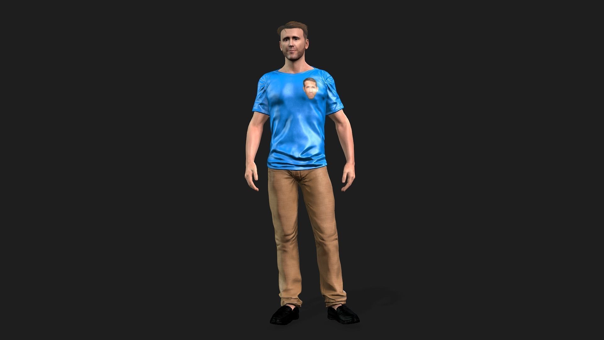 3D model Ryan Reynolds 3D Rigged model ready for animation VR / AR ...