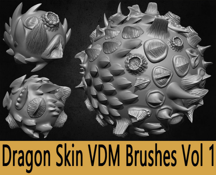 3D model Dragon Skin VDM Brushes for ZBrush Vol 01 VR / AR / low-poly ...