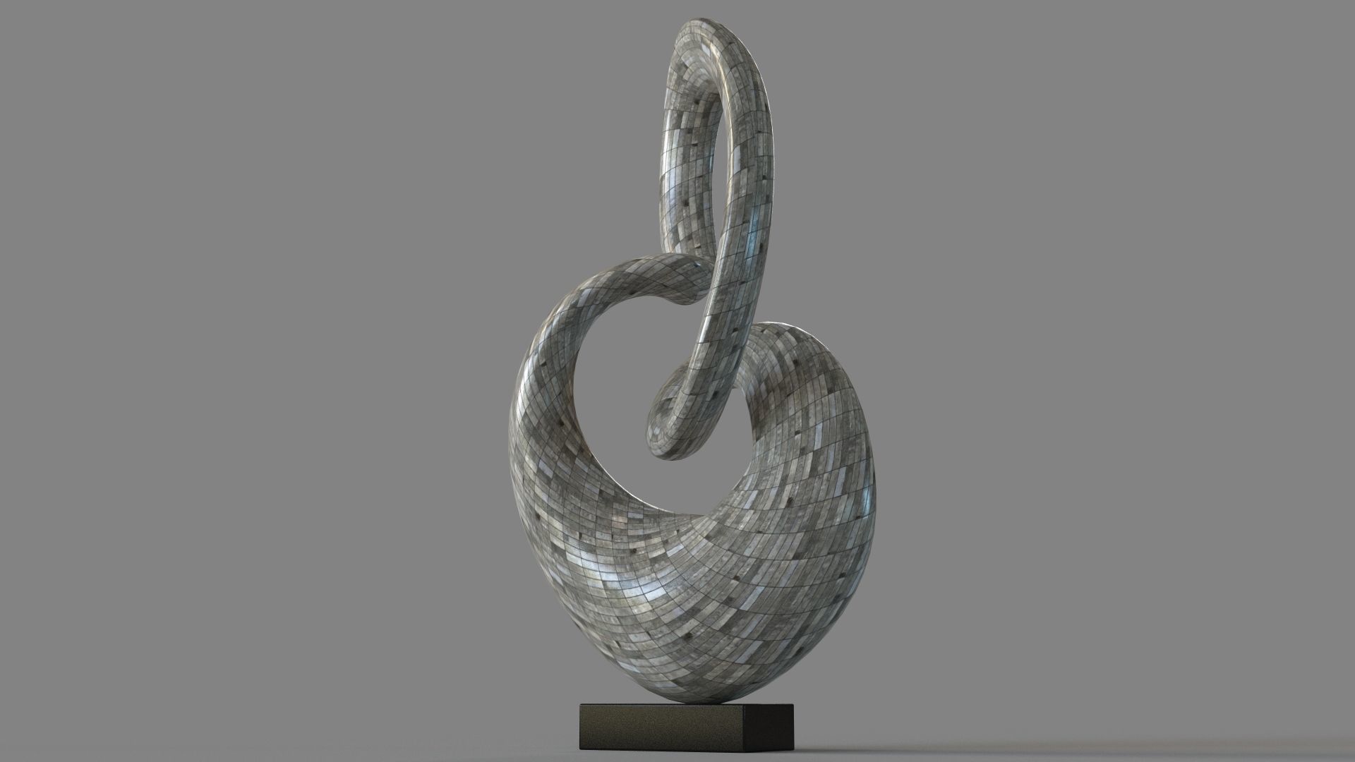 Abstract Polystone Loop Sculpture 3D model | CGTrader