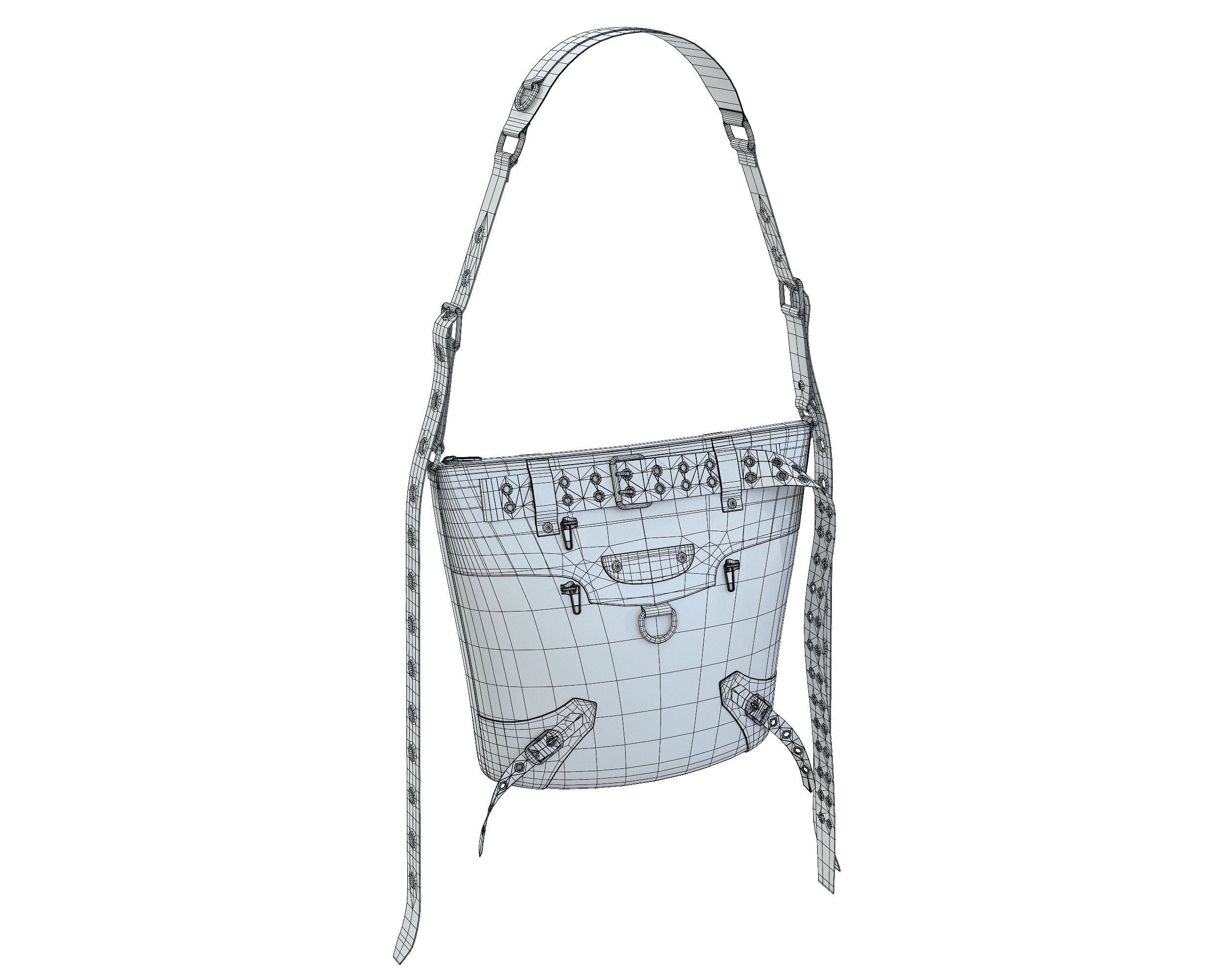 3D model Balenciaga Emo Bucket Bag VR / AR / low-poly | CGTrader