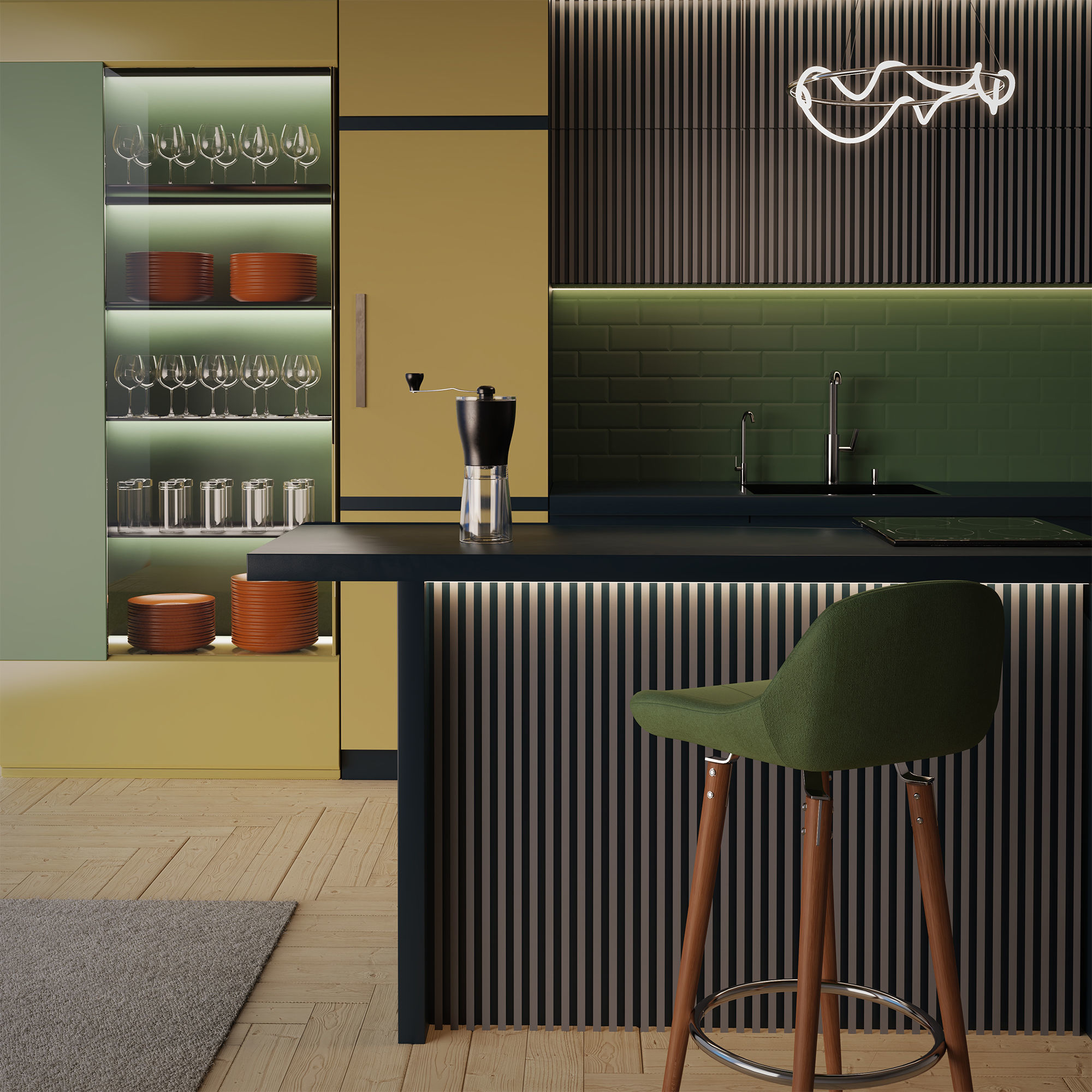 Interior Kitchen Scene 01 3D model | CGTrader