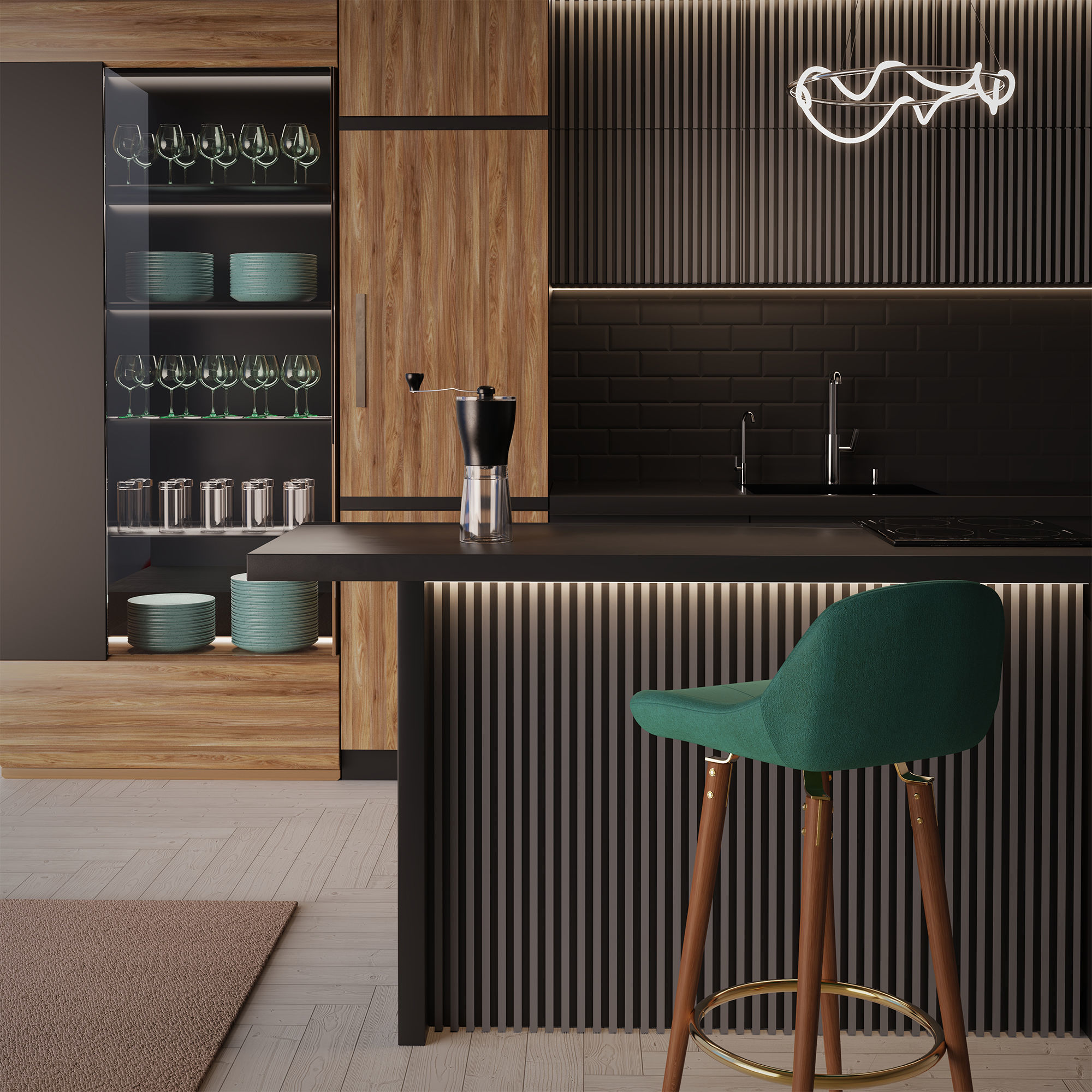 Interior Kitchen Scene 01 3D model | CGTrader