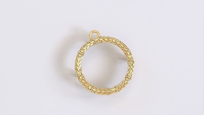 floral coin frame for british sovereign coin 3D model 3D printable ...