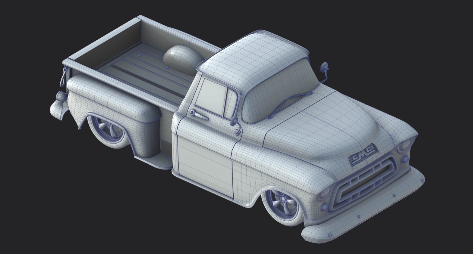 3D model 1956 Chevrolet 3100 Pickup Truck VR / AR / low-poly | CGTrader
