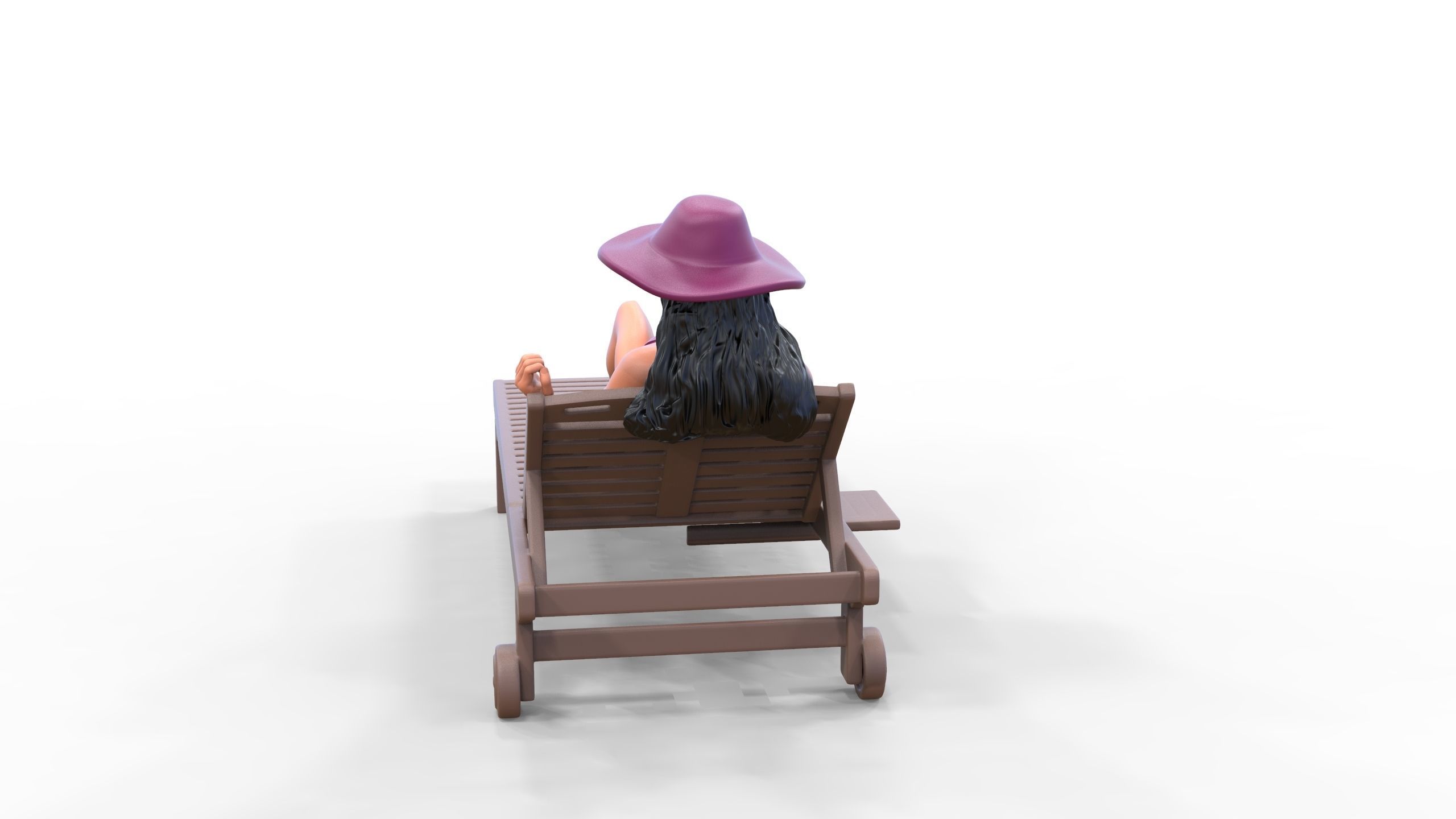 N3 Chillout woman Sunbathing 3D model 3D printable | CGTrader