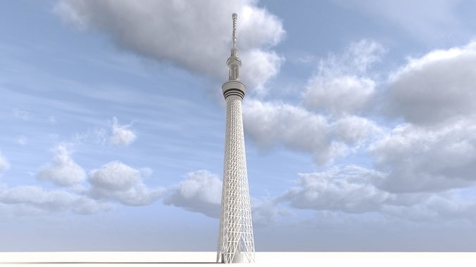 Self-supporting towers Tokyo Sky-Tree 3D model | CGTrader
