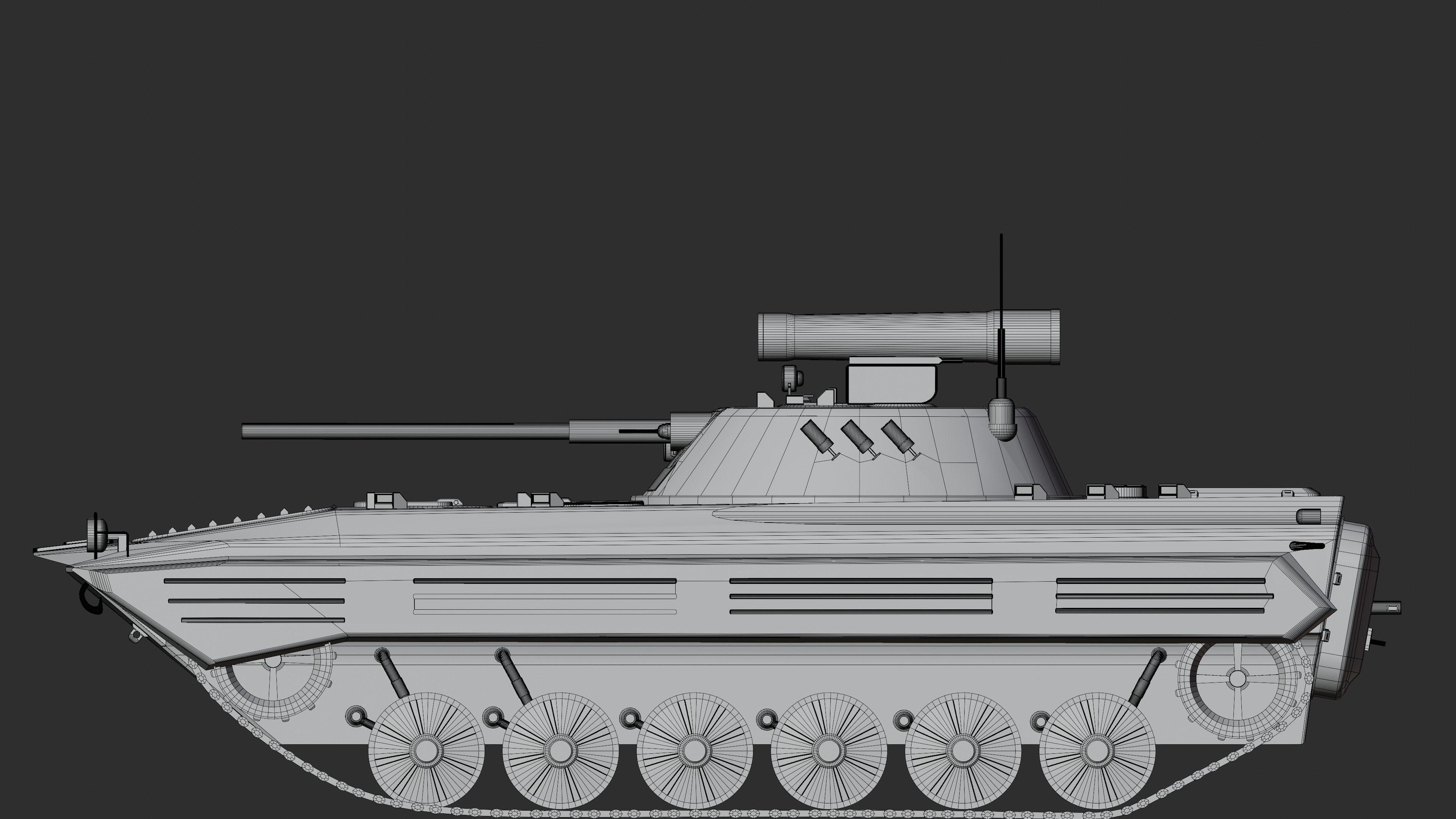 BMP-2 armoured tank free 3D model | CGTrader