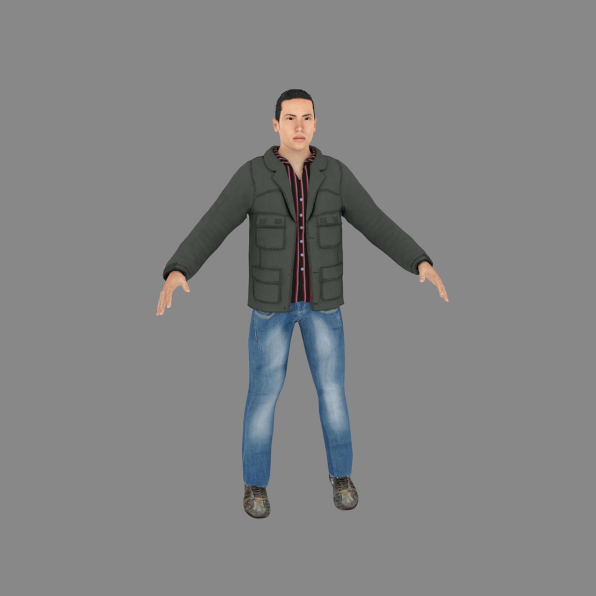 Rigged Human 3d model free VR / AR / low-poly 3D model rigged | CGTrader