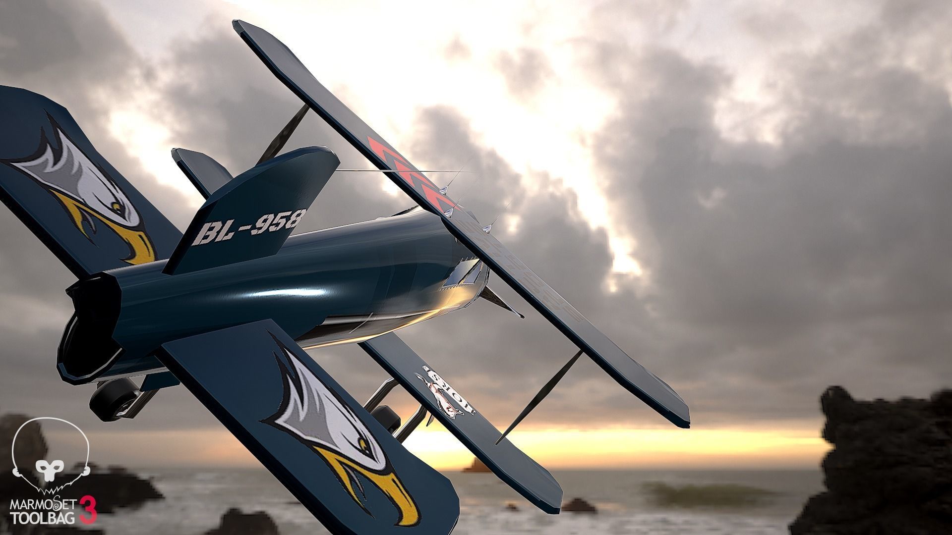 3D model Racing aircraft VR / AR / low-poly | CGTrader