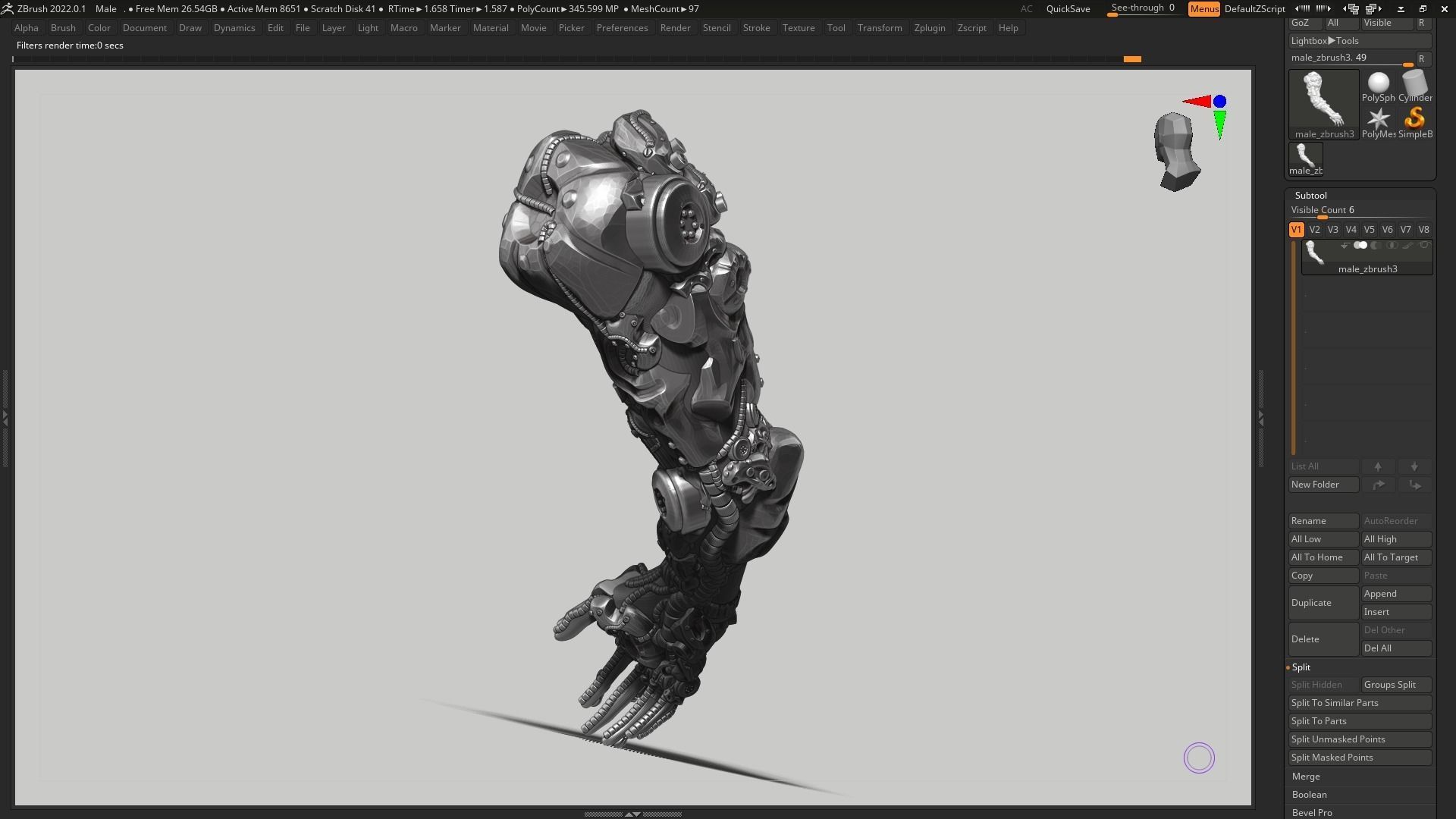 robot hand a03 3d print model 3D model 3D printable | CGTrader