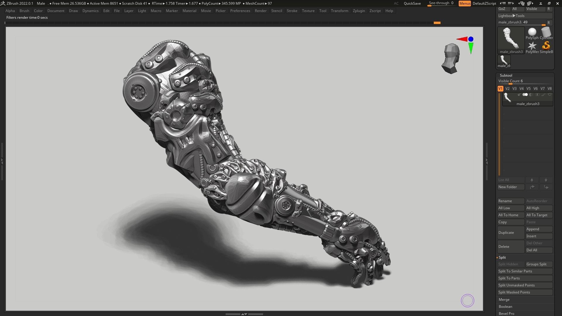 robot hand a03 3d print model 3D model 3D printable | CGTrader