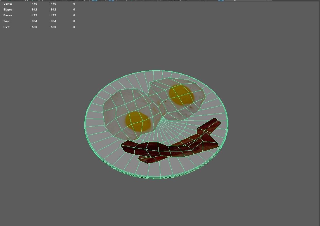 3D model Eggs And Bacon VR / AR / low-poly | CGTrader