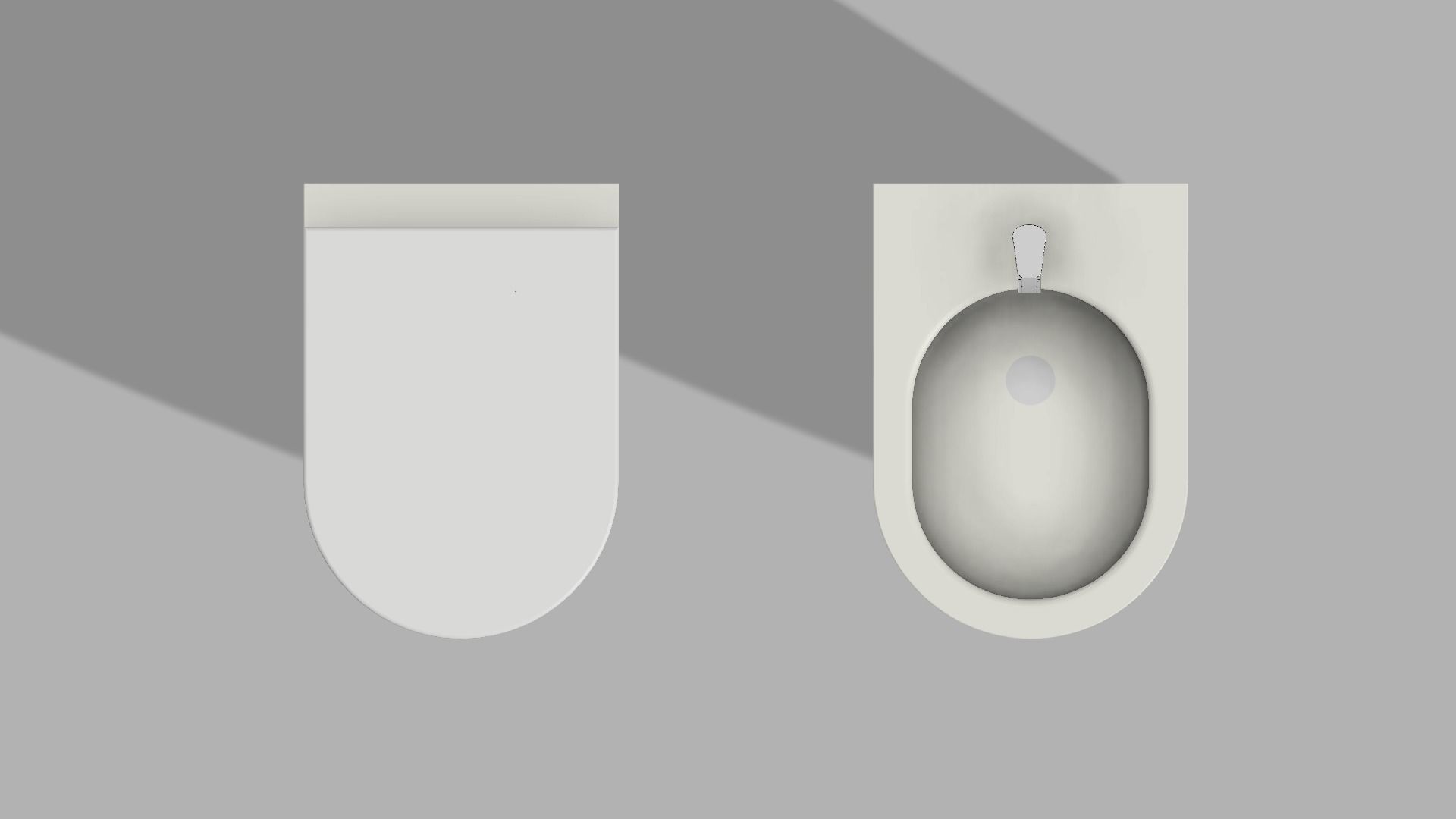 Modern toilet and bidet free 3D model | CGTrader