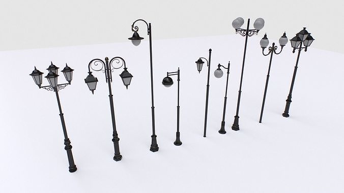 3D model Street Lights Pack VR / AR / low-poly | CGTrader