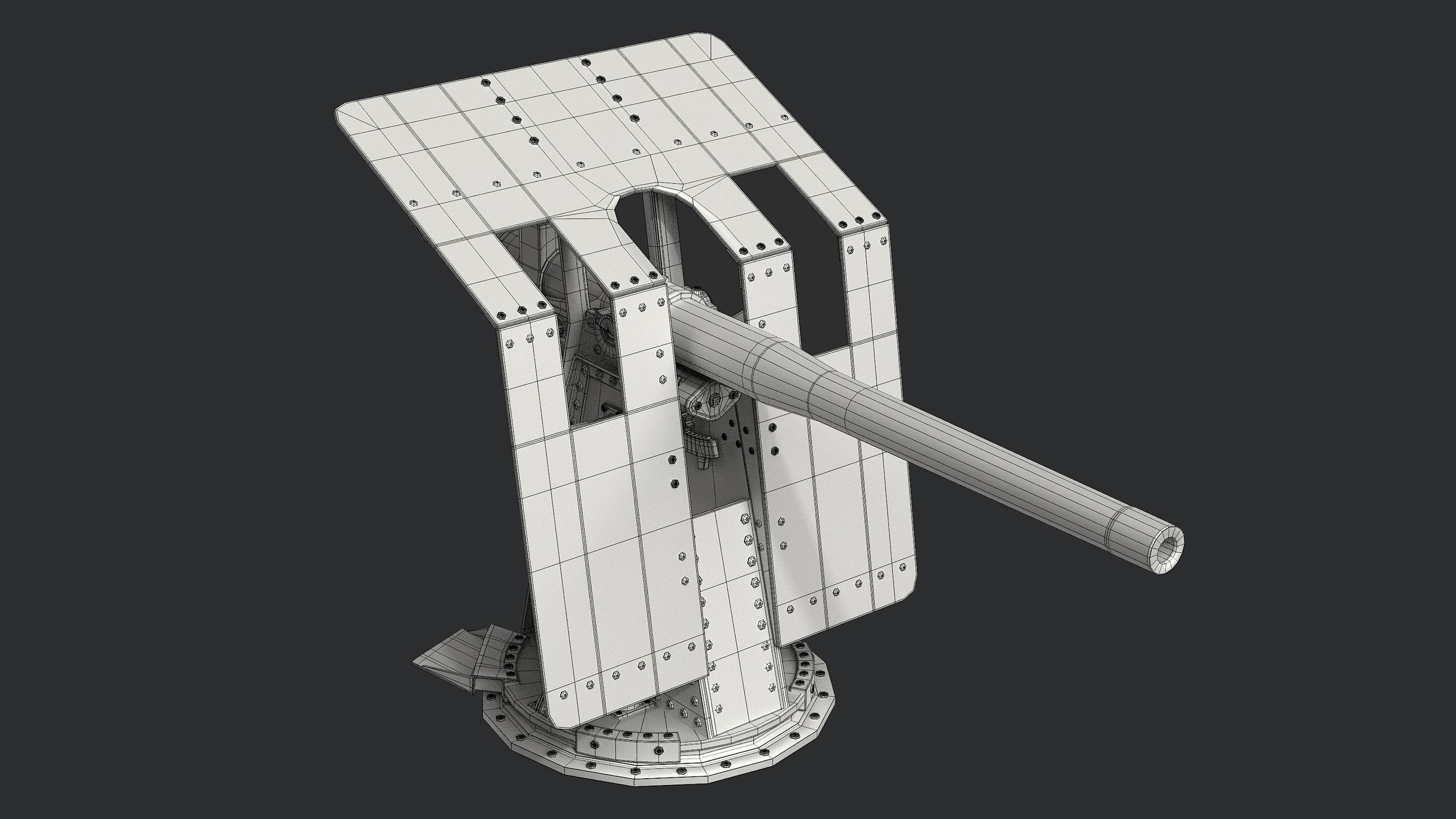 QF 12-pounder naval anti-aircraft cannon 3D model | CGTrader