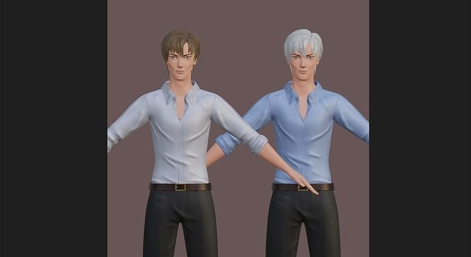 3D model Low-poly male character VR / AR / low-poly | CGTrader