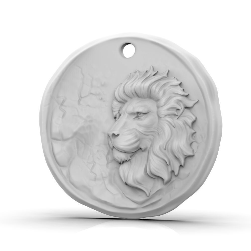Zodiac Leo Coin Pendant 3D model 3D printable | CGTrader