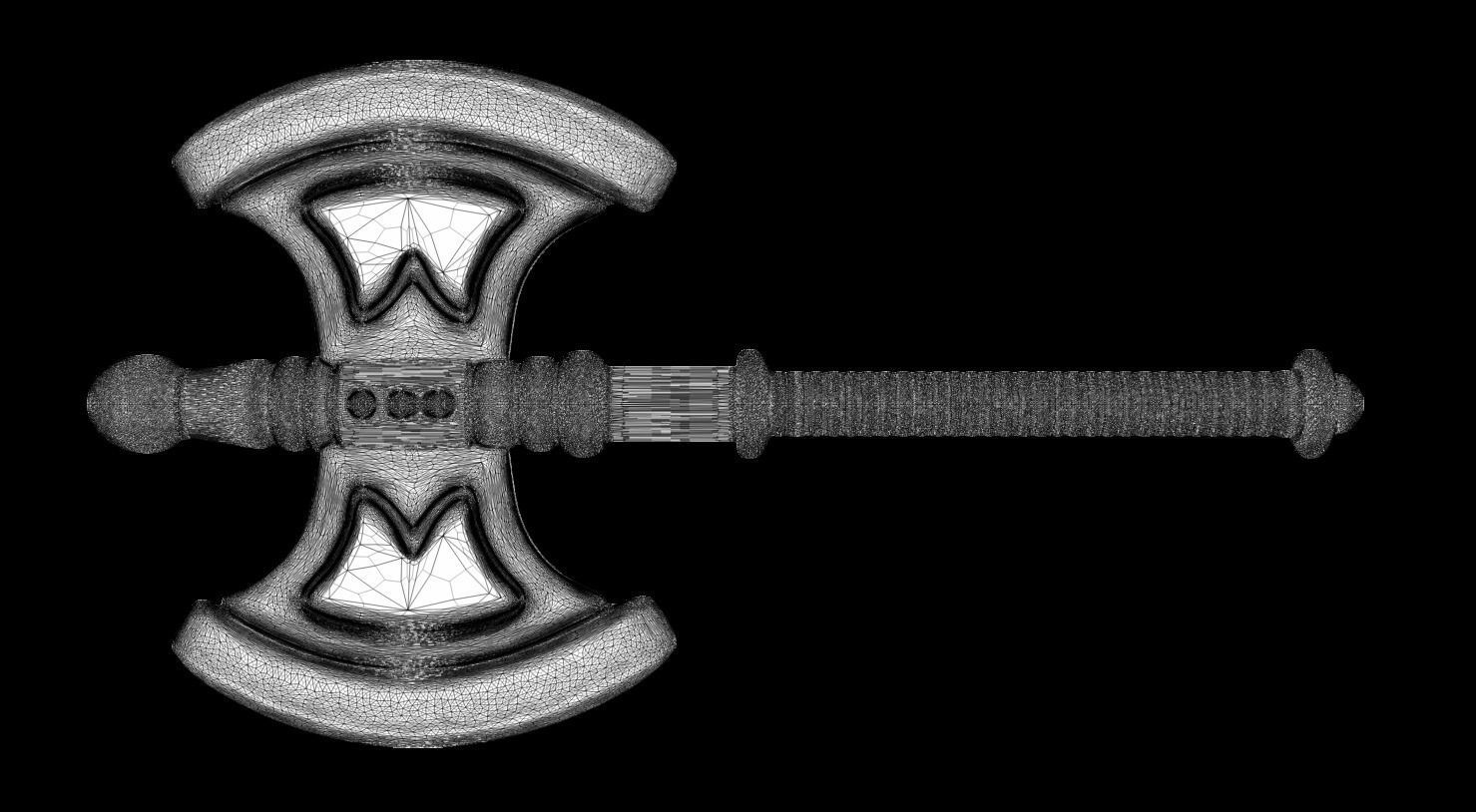 3D PRINTABLE HE-MAN AXE AND POWER SWORD - 1982 - HEMAN WEAPON 3D model ...