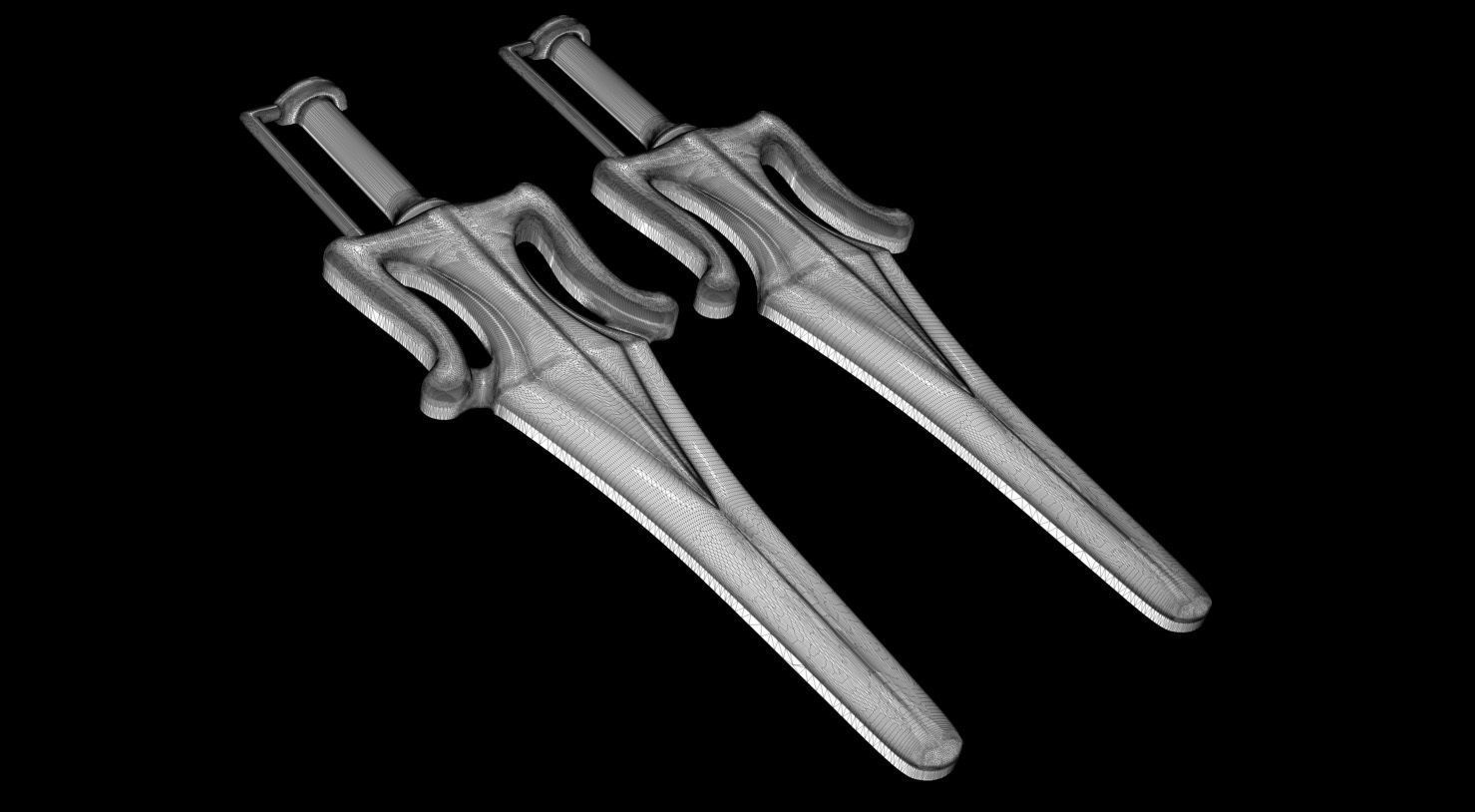 3D PRINTABLE HE-MAN AXE AND POWER SWORD - 1982 - HEMAN WEAPON 3D model ...
