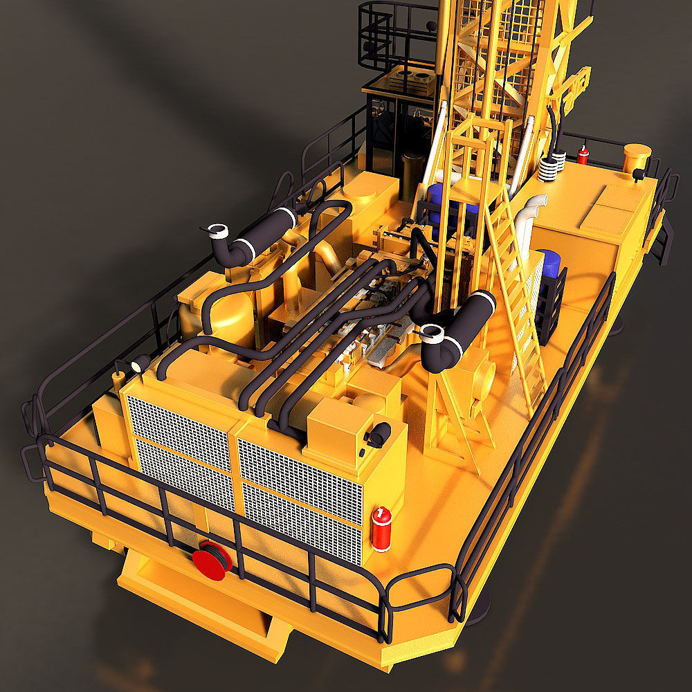 Rotary Drilling Rig 3D model | CGTrader