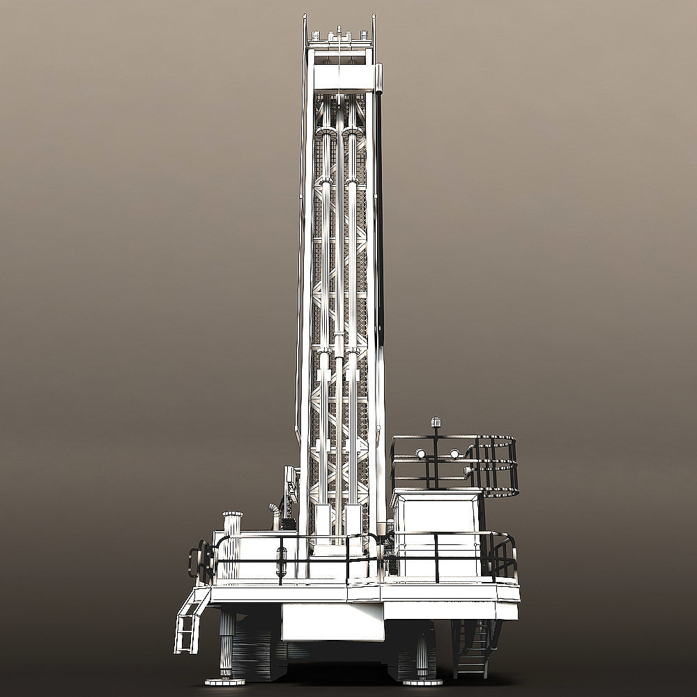 Rotary Drilling Rig 3D model | CGTrader