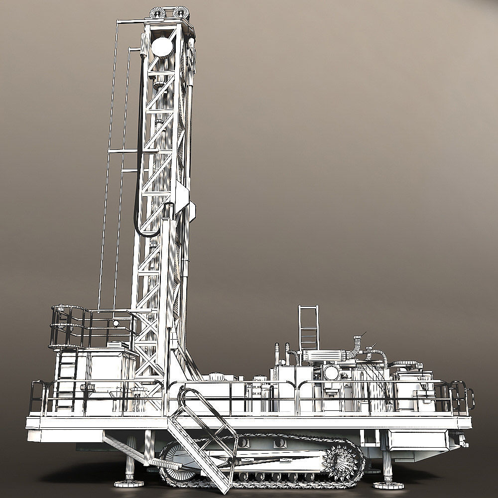 Rotary Drilling Rig 3D model | CGTrader