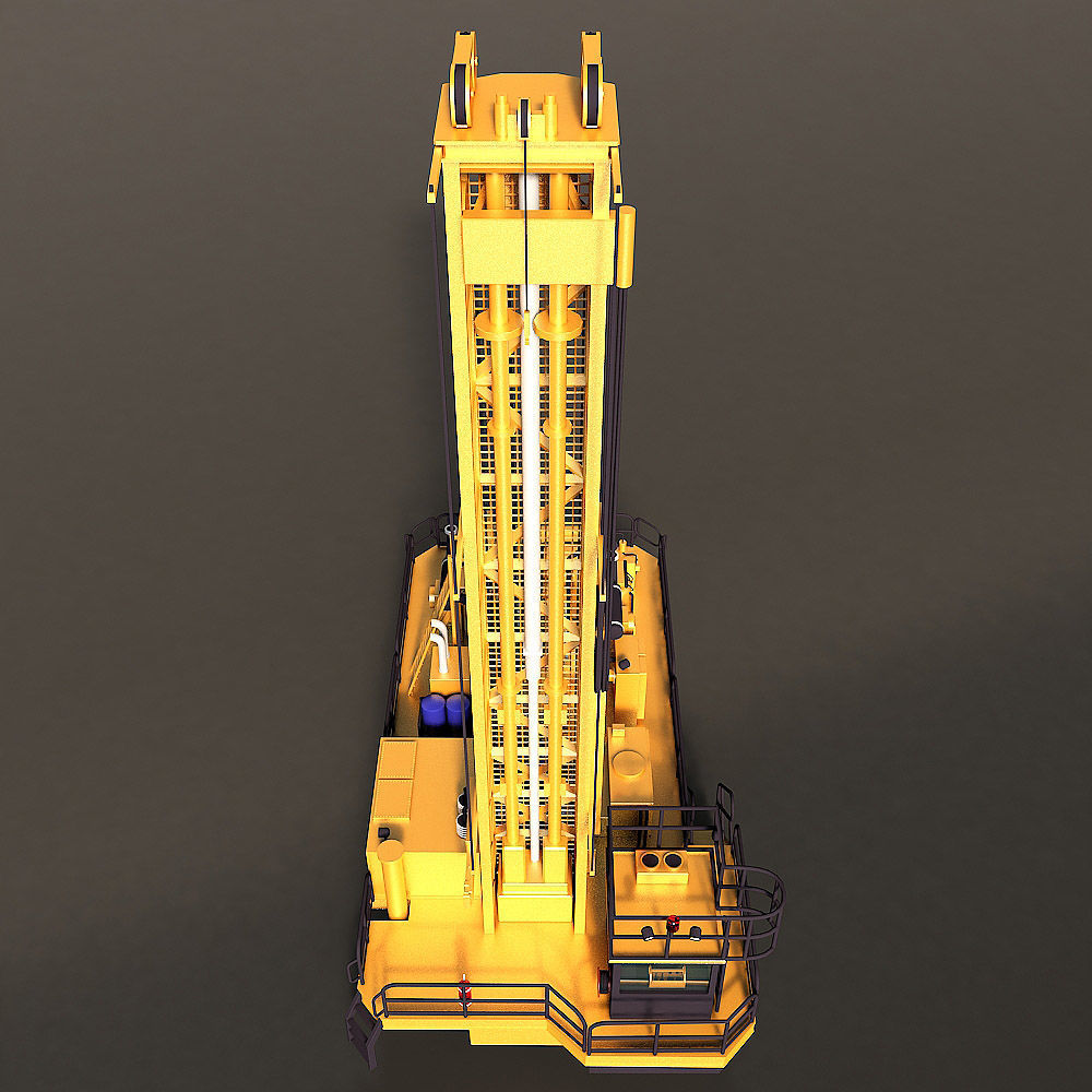 Rotary Drilling Rig 3D model | CGTrader