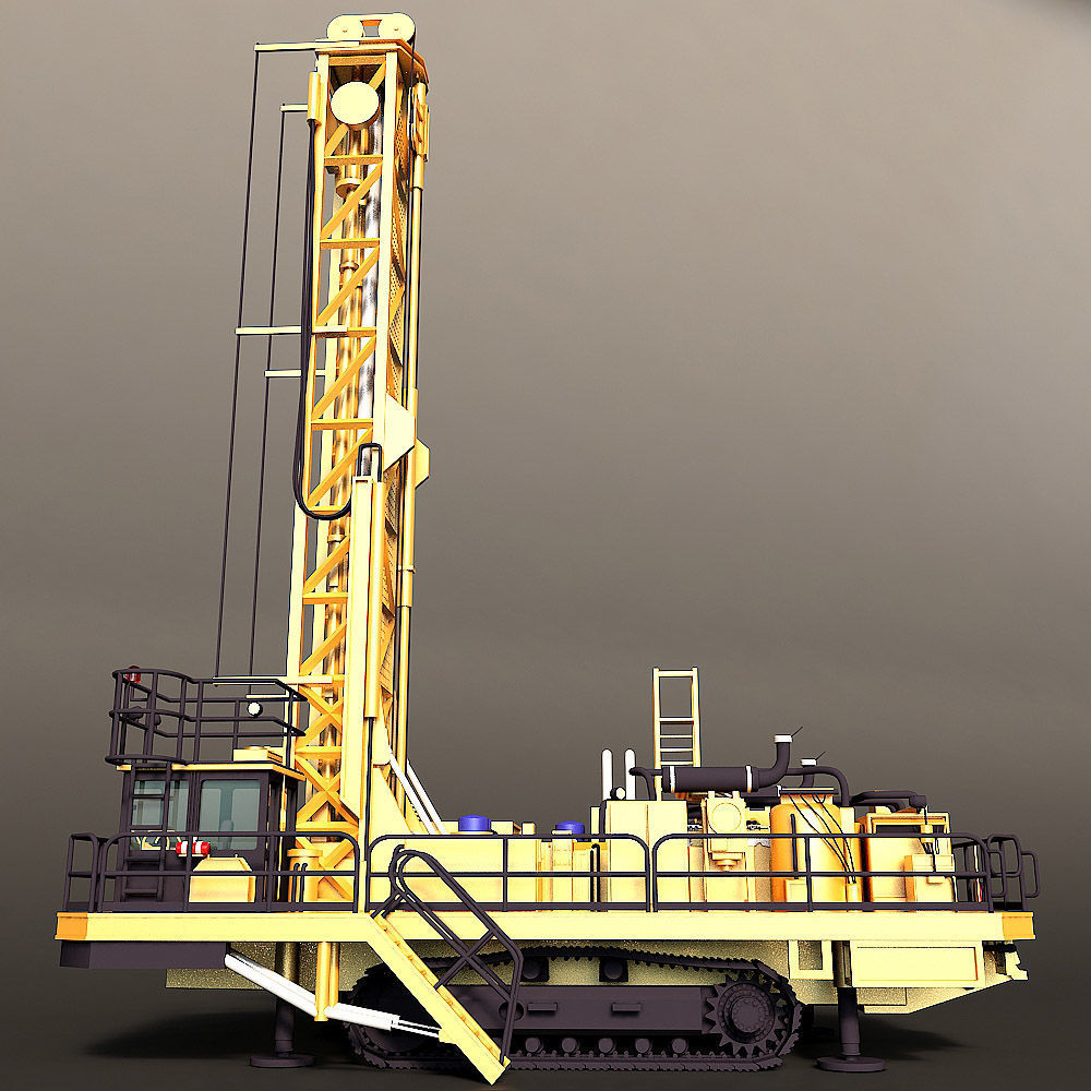 Rotary Drilling Rig 3D model | CGTrader