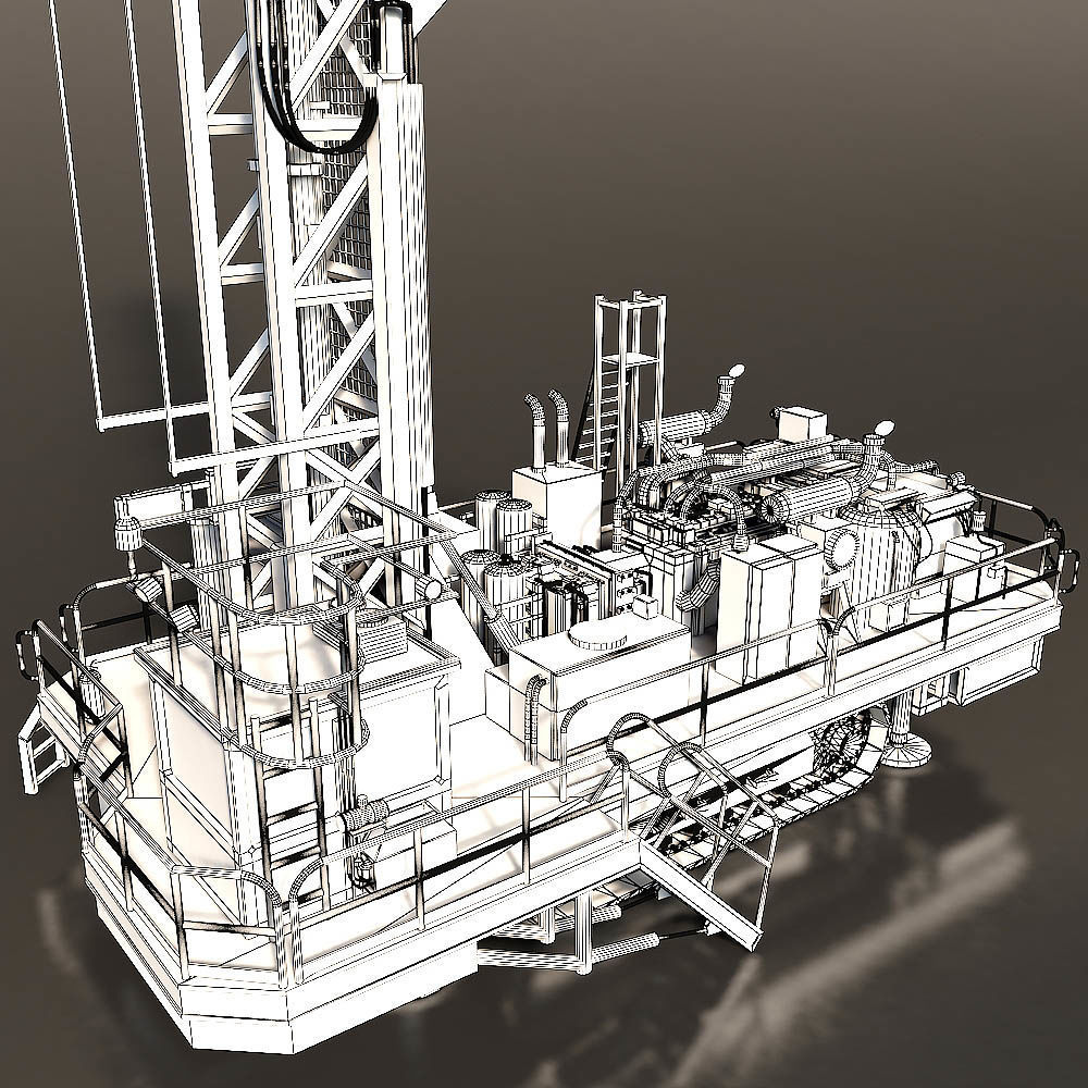 Rotary Drilling Rig 3D model | CGTrader