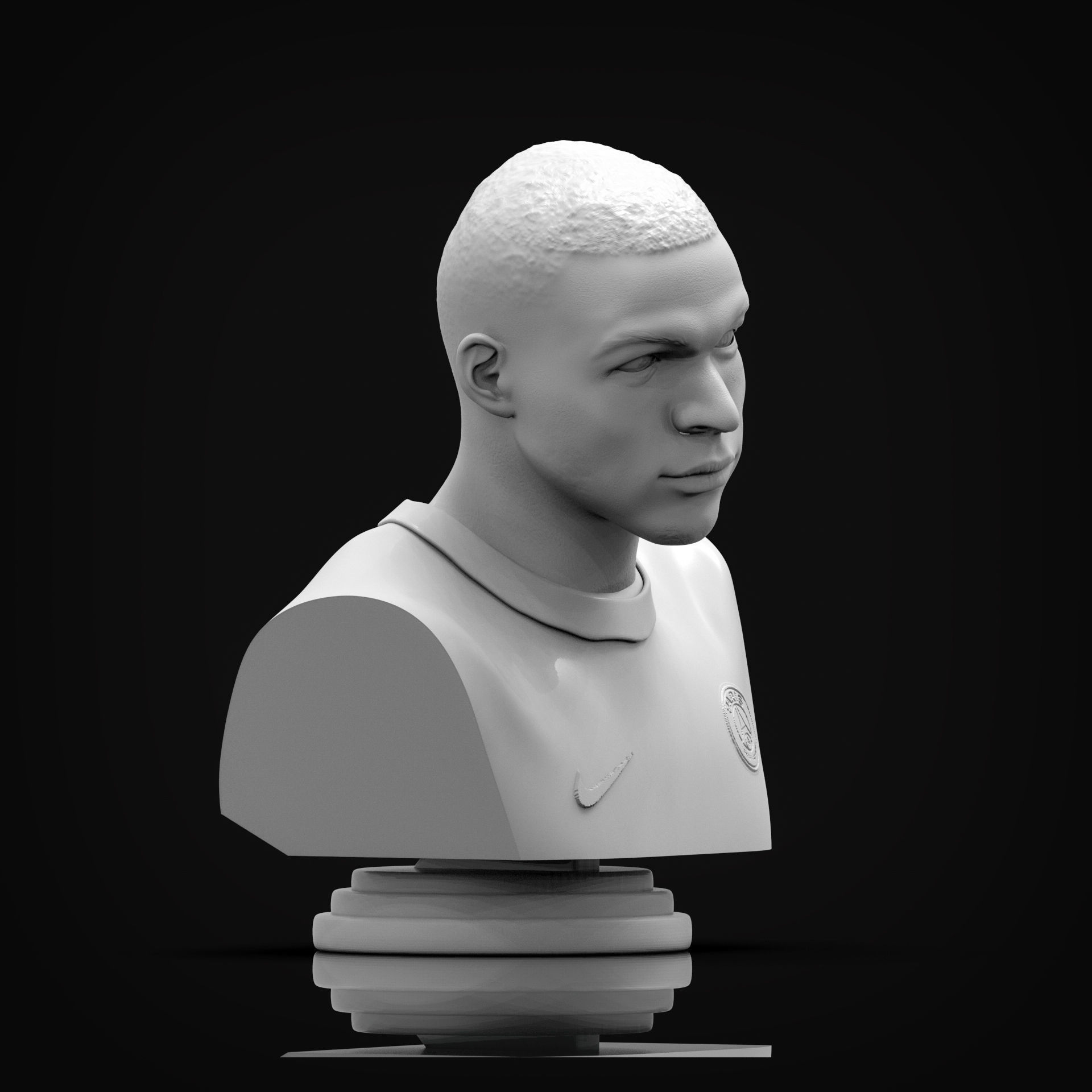 Kylian Mbappe 3D Printable Bust 3D model 3D printable | CGTrader