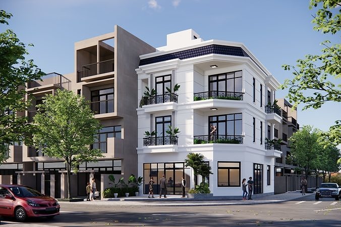 Exterior Neoclassical House Sketchup Model by vuthanh952000 3D model ...
