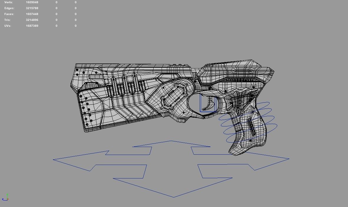 3D model Dominator gun with lights VR / AR / low-poly | CGTrader