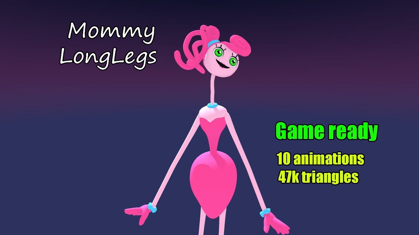 3D model Mommy long legs Game Ready VR / AR / low-poly | CGTrader